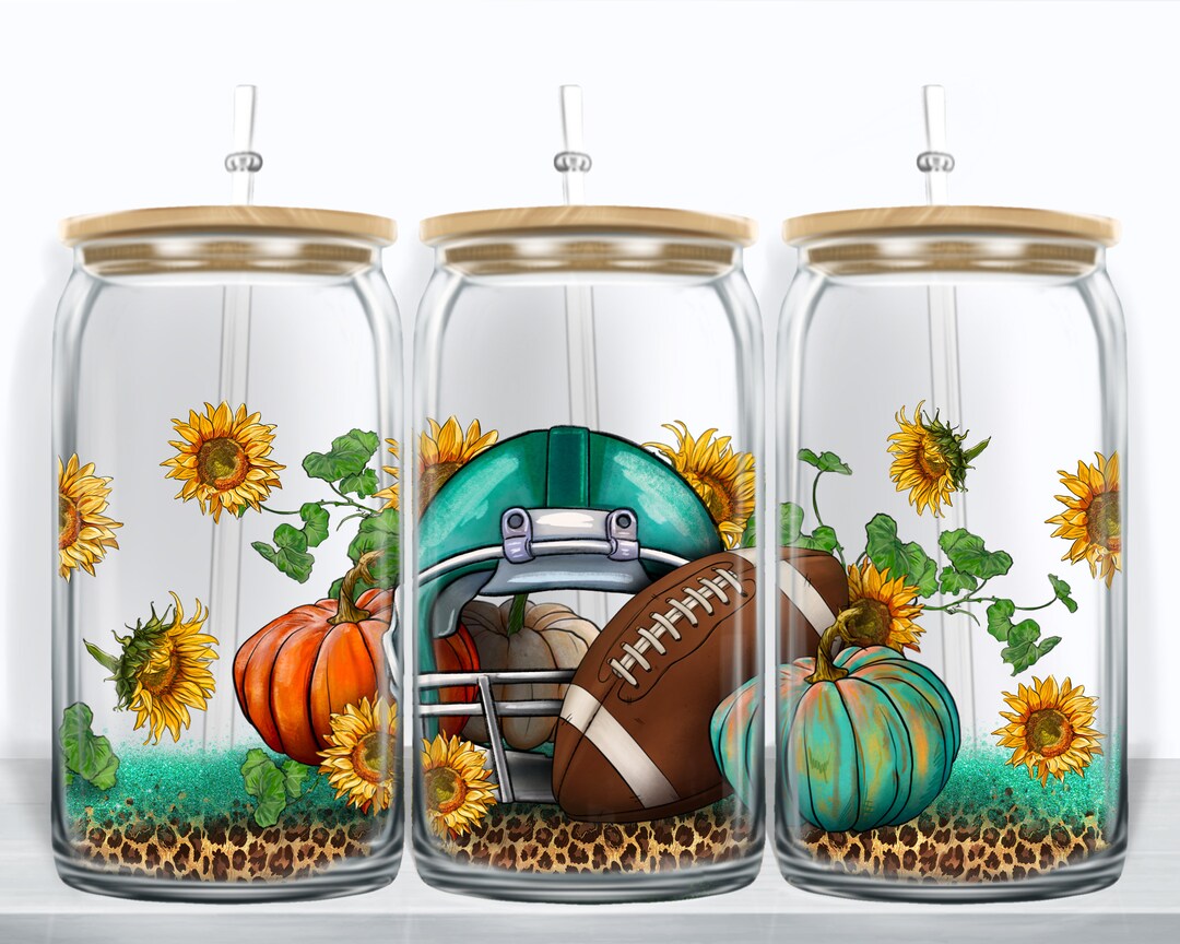 Fall Football 16 Oz Libbey Glass Wrap Png, Libbey Wrap Png, Libbey ...