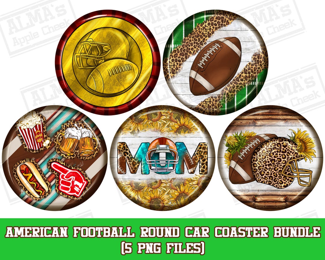 American Football Car Coaster Png Sublimation Design Bundle, American ...
