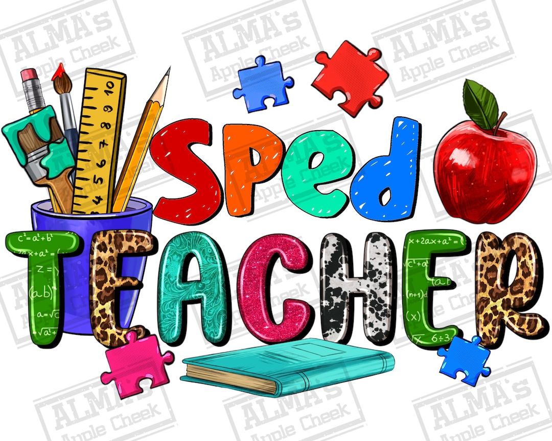 Sped Teacher Png Sublimation Design Download, Teacher's Day Png, Back ...