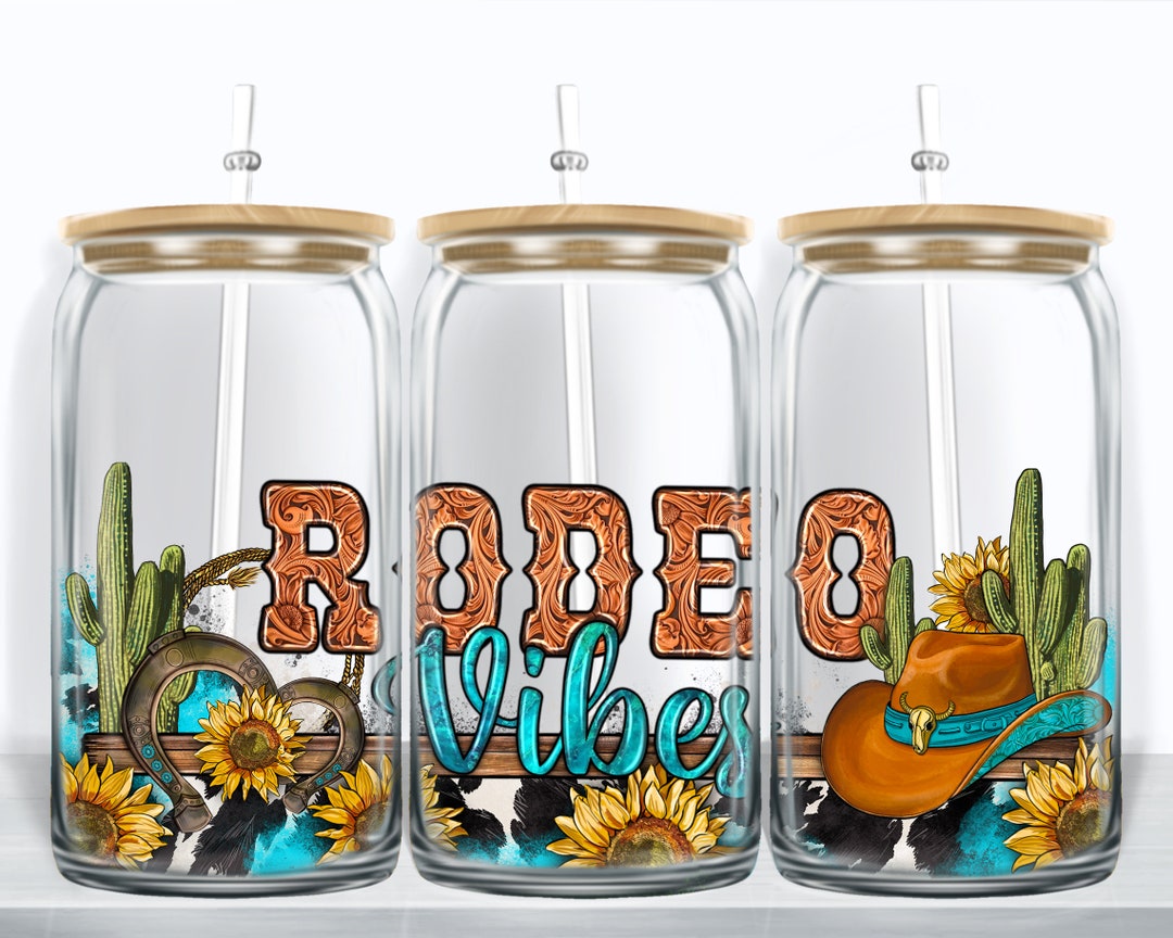 Rodeo Vibes 16 Oz Libbey Glass Wrap Png, Libbey Wrap Png, Libbey Glass ...