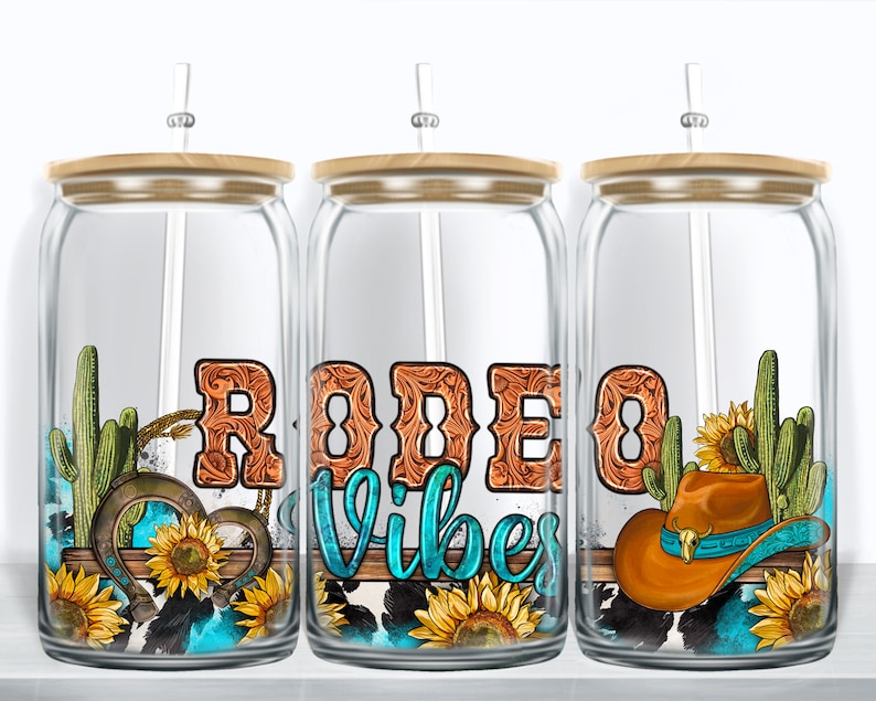 Rodeo Vibes 16 Oz Libbey Glass Wrap Png Libbey Wrap Png - Etsy