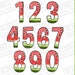 Watermelon Alphabet Bundle Png, Watermelon Doodle Letters Png ...