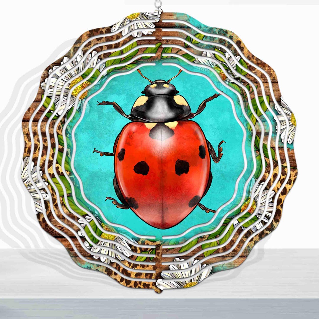 Ladybug Wind Spinner Png Sublimation Design Download, Cute Wind Spinner ...