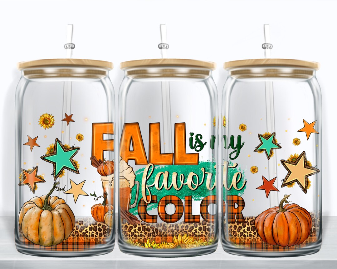 Fall is My Favorite Color 16 Oz Libbey Glass Wrap Png, Libbey Wrap Png ...