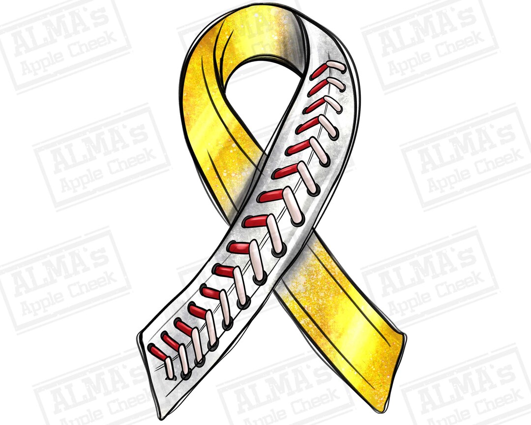 Childhood Cancer Ribbon Baseball Png Sublimation Design Download ...
