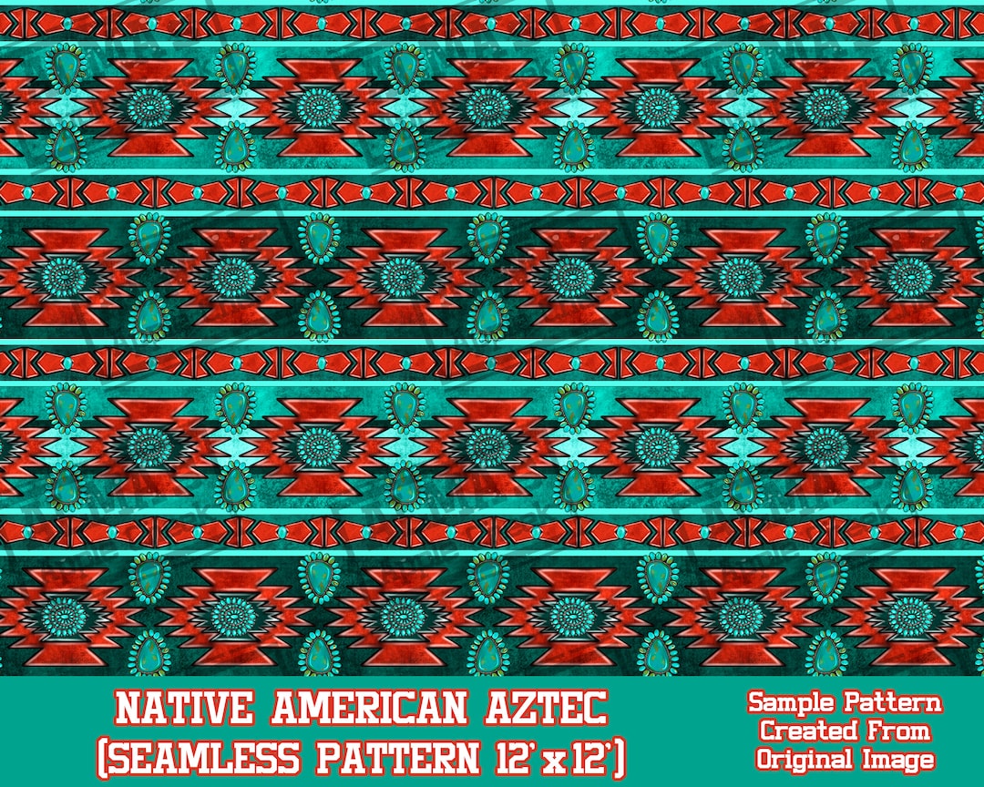 Native American Aztec Seamless Pattern Digital Paper, Digital Seamless ...