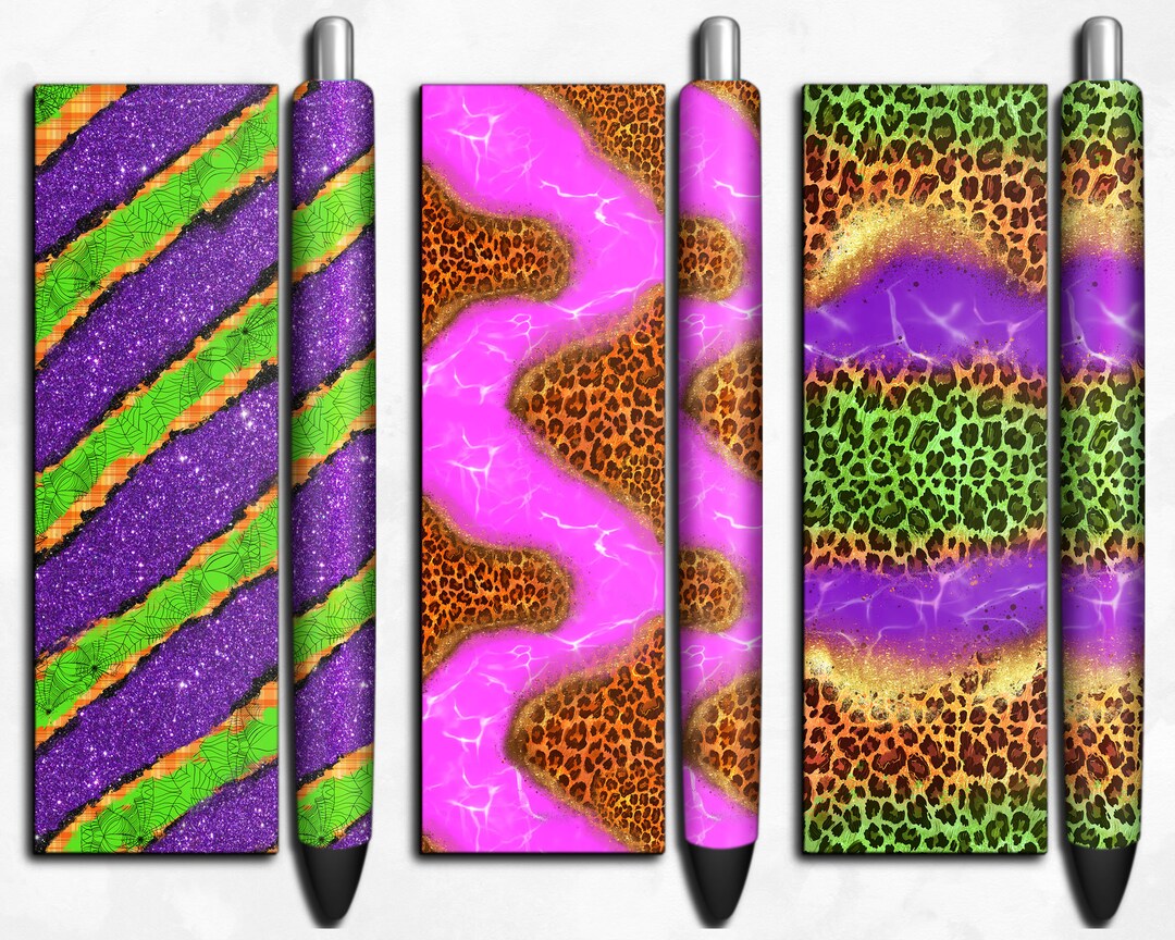 Halloween Leopard Pen Wrap Png Sublimation Design Download, Happy ...