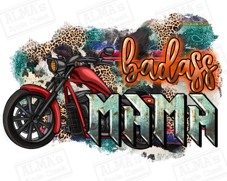 Badass Mama Motorcycle Png Sublimation Design Download, Mother's Day ...