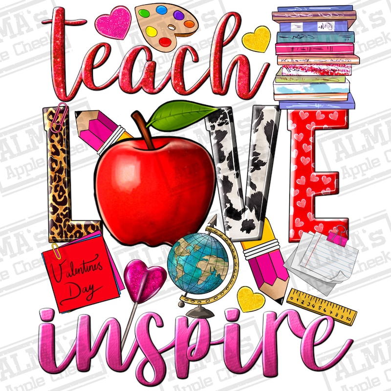 Teach Love Inspire Png - Etsy