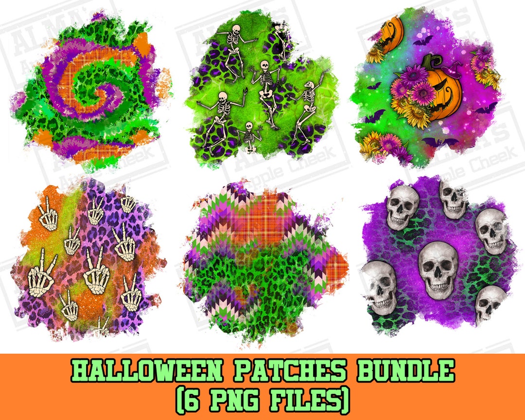 Halloween Patches Png Sublimation Design Bundle, Happy Halloween Png, Spooky Vibes Png, Spooky ...