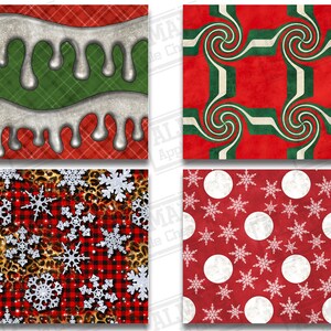 20 Digital Paper, Christmas Seamless Pattern Digital Paper Bundle Png ...