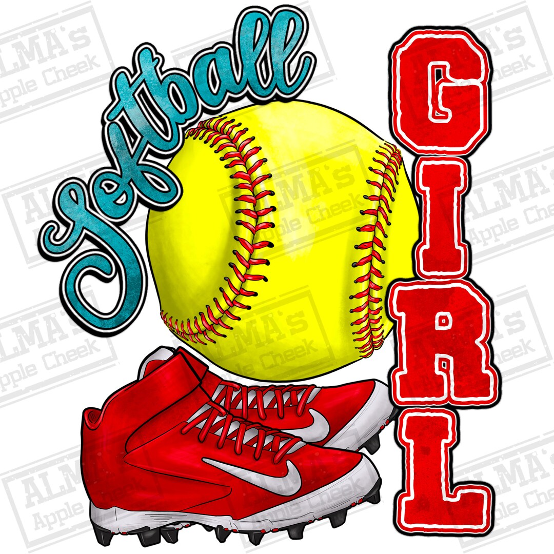 Softball Girl Png Sublimation Design Download, Softball Sneakers Png ...