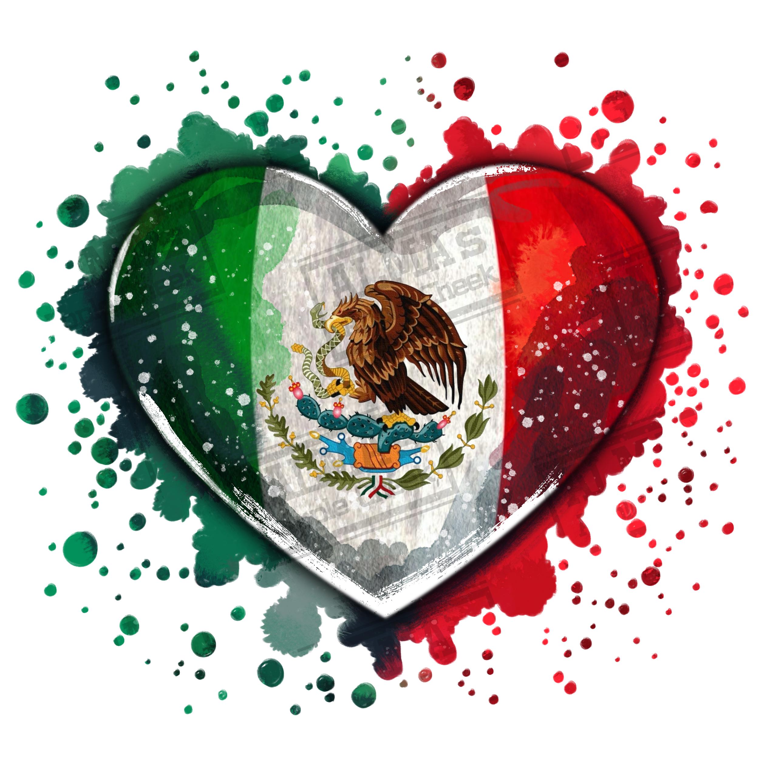 Mexico Heart Png Sublimation Design Download, Mexican Day Png ...