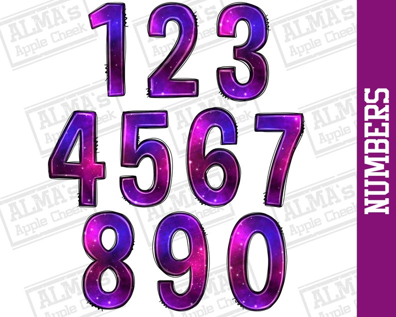 Galaxy Alphabet Bundle Png, Galaxy Doodle Letters Png, Galaxy Letters ...