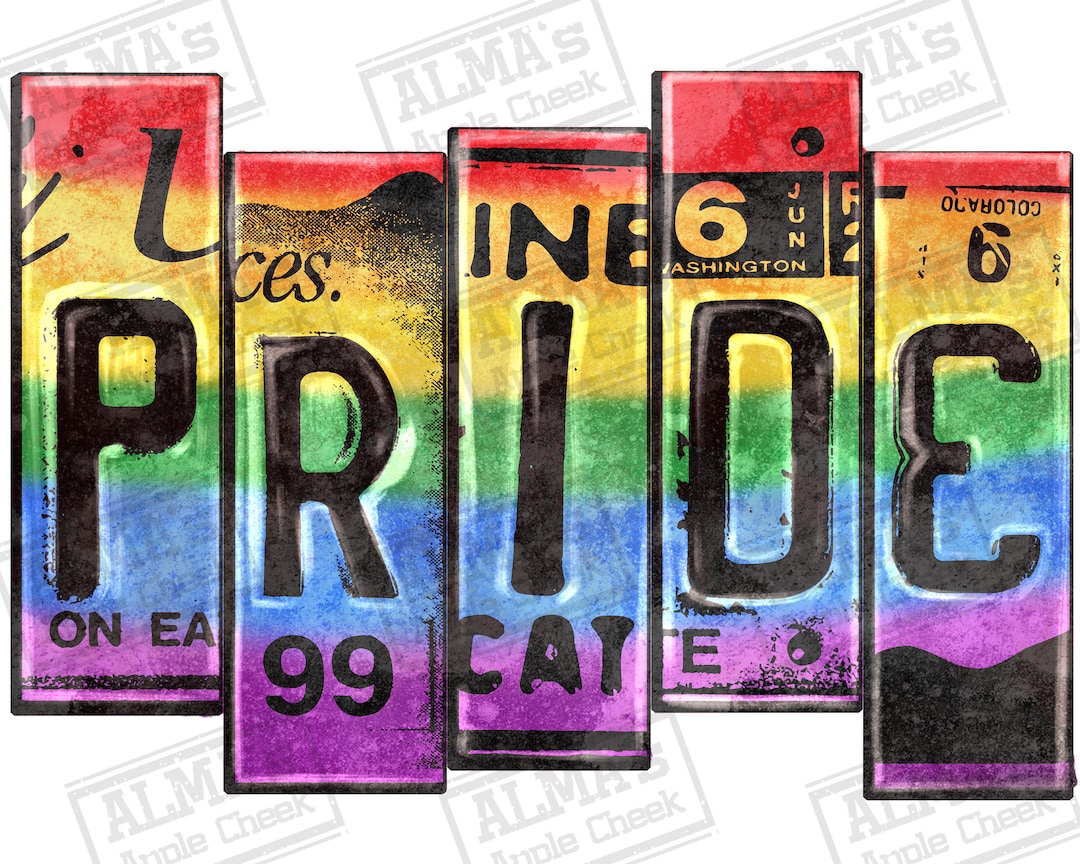 Pride License Letters Png Sublimation Design Download, LGBTQ+ Png ...