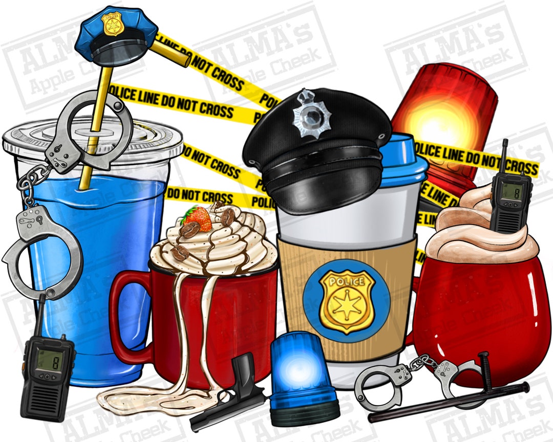 Police Coffee Cups Png Sublimation Design Download, Police Png, Western ...