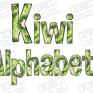 Kiwi Alphabet Bundle Png, Kiwi Doodle Letters Png, Kiwi Letters Png ...