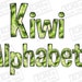 Kiwi Alphabet Bundle Png, Kiwi Doodle Letters Png, Kiwi Letters Png ...