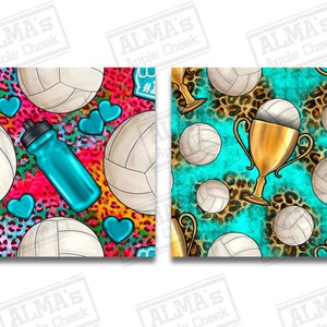 12 Digital Paper, Volleyball Seamless Pattern, Digital Paper Bundle Png ...