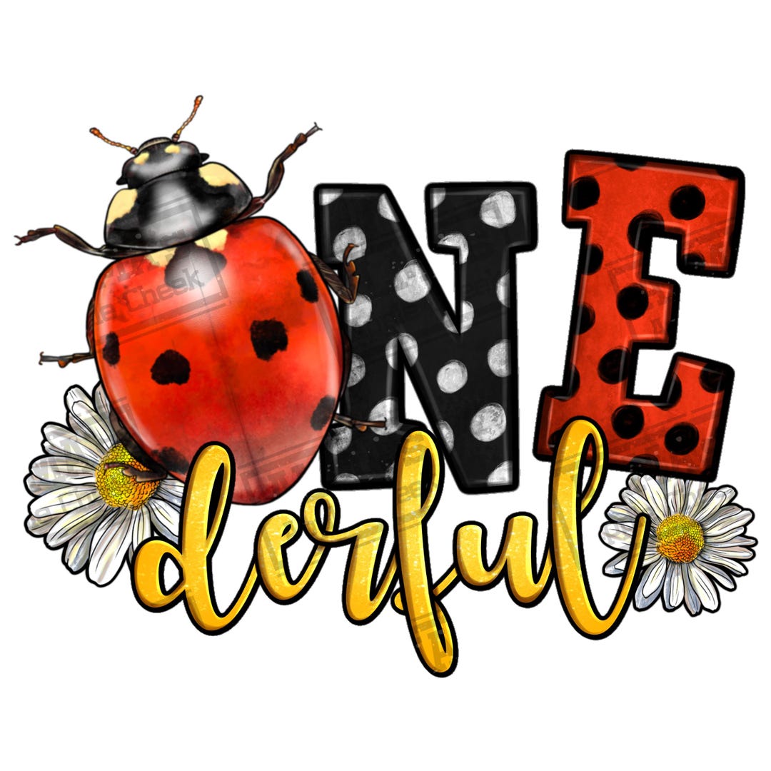 Onederful Wonderful Ladybug Png Sublimation Design Download, Mother's ...