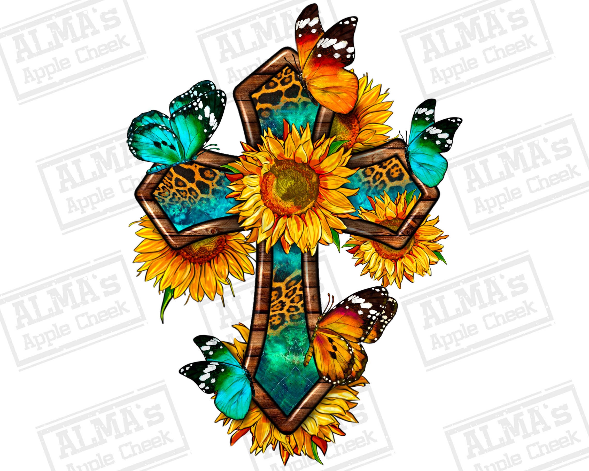 Cross With Butterfly Png Sublimation Design Download - Etsy