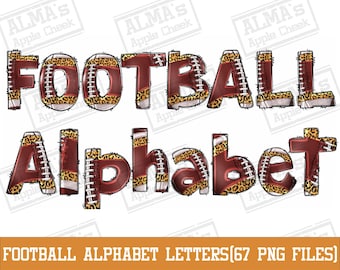 Football Alphabet Bundle Png, Football Png, Football Doodle Letters Png ...