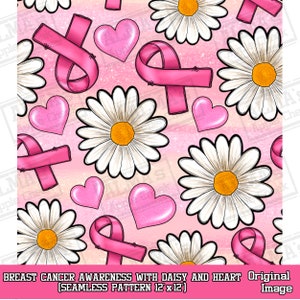 Breast Cancer Awareness Seamless Pattern Digital Paper, Digital ...