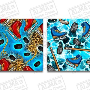 13 Digital Paper, Ice Hockey Seamless Pattern Digital Paper Bundle Png ...