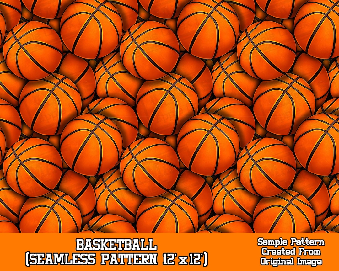 Basketball Seamless Pattern Digital Paper, Basketball Digital Seamless ...