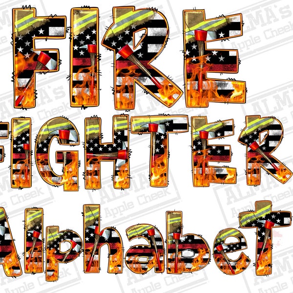 Firefighter Font - Etsy