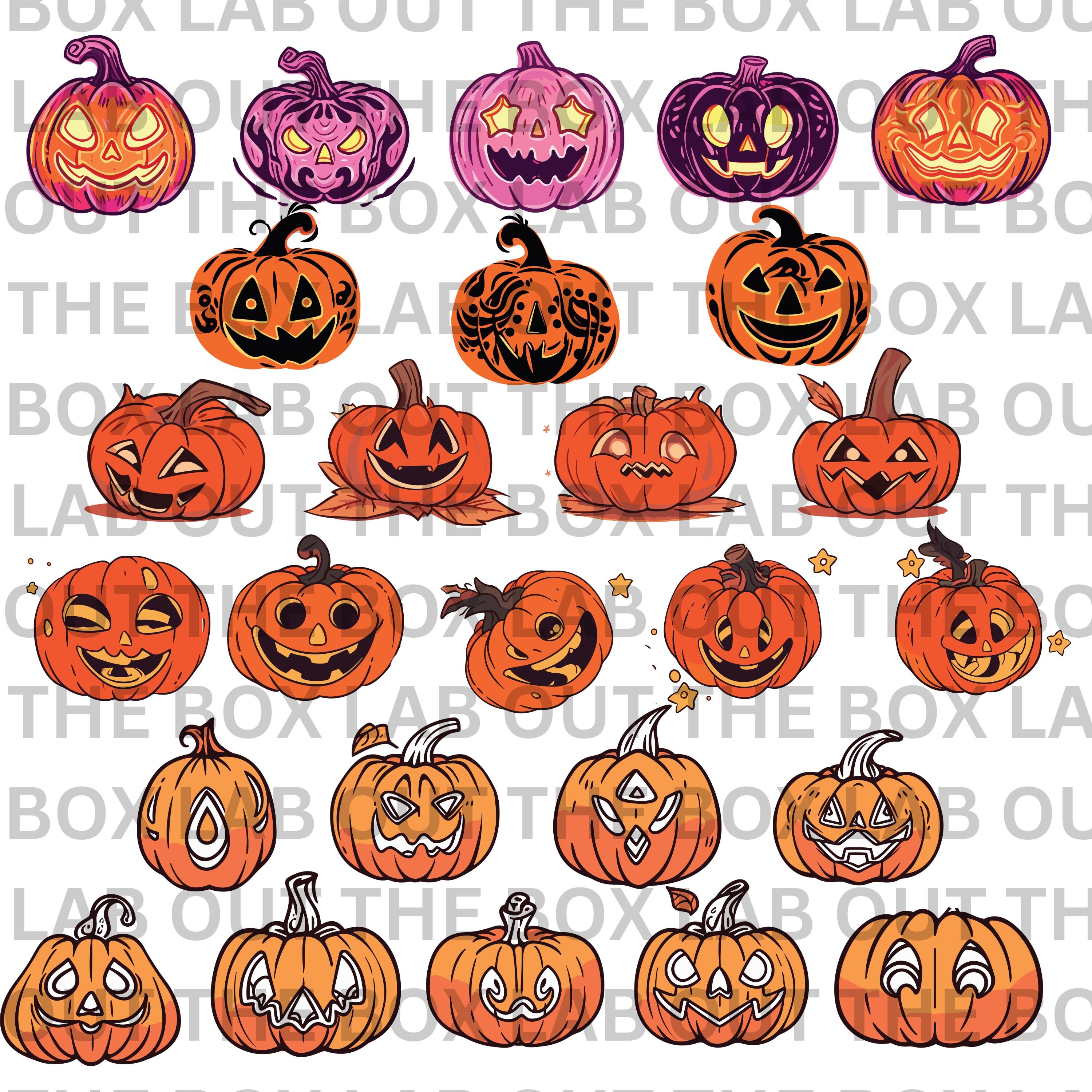 Halloween Pumpkin Clipart, Watercolor Clipart, Halloween PNG, Spooky ...