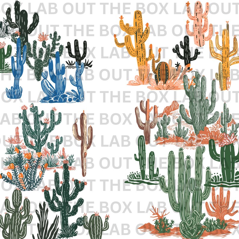 CACTUS SVG BUNDLE, Cactus Silhouette,cactus Vector, Plants Svg, Cactus ...