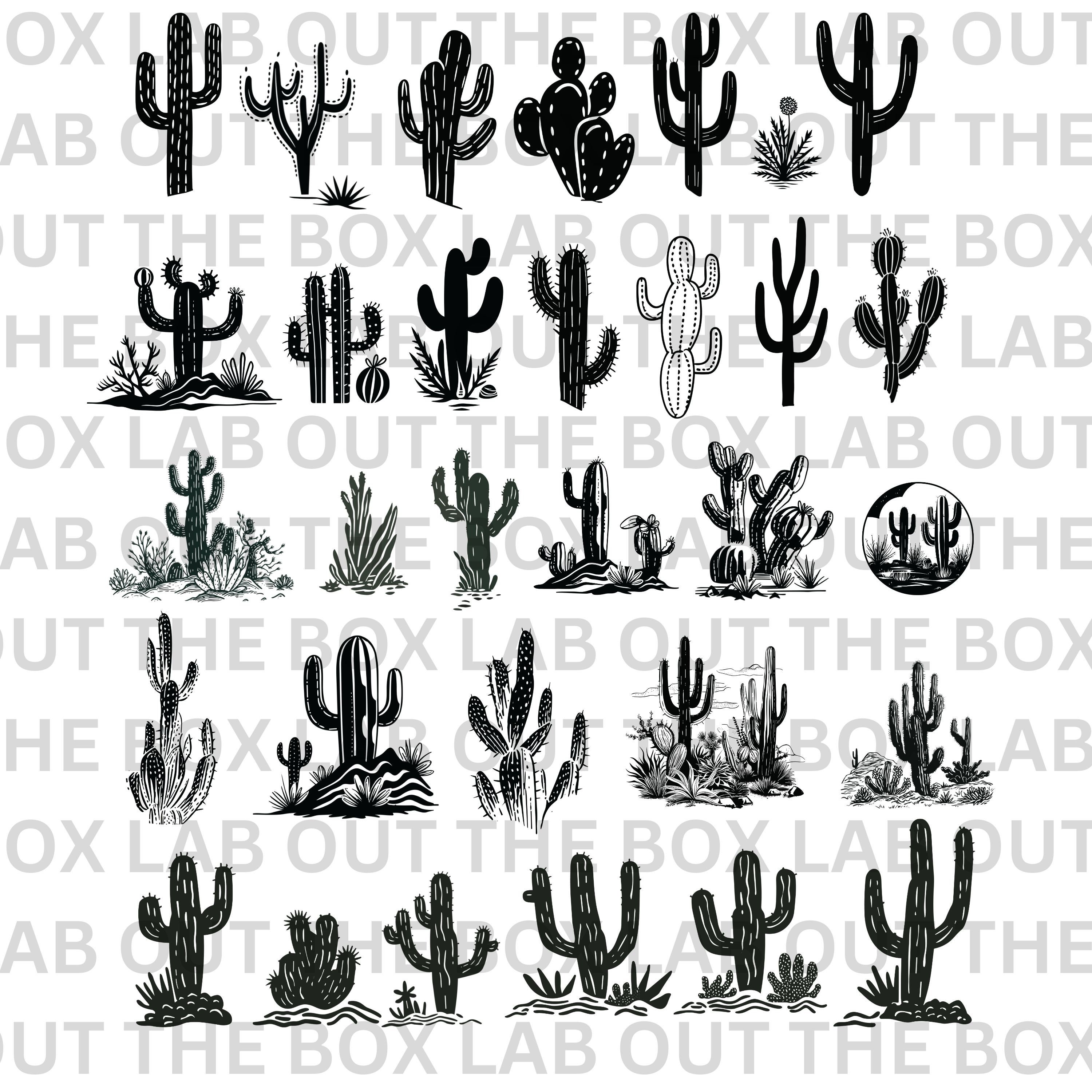 CACTUS SVG BUNDLE, Cactus Silhouette,cactus Vector, Plants Svg, Cactus ...