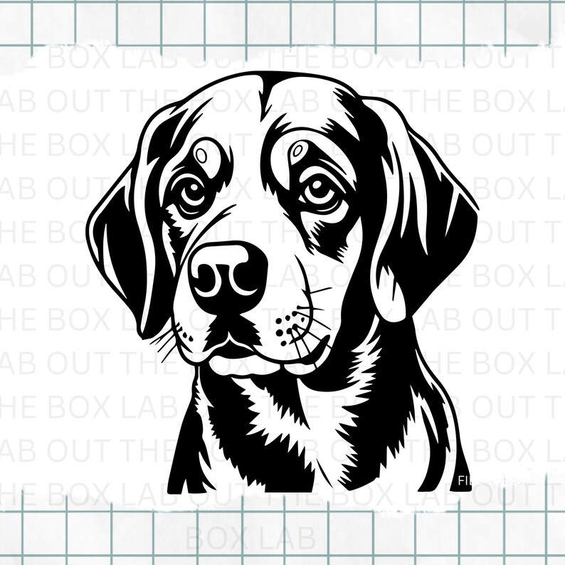 BEAGLE Svg Dog Svg PORTRAIT Vector Graphic Png Svg - Etsy