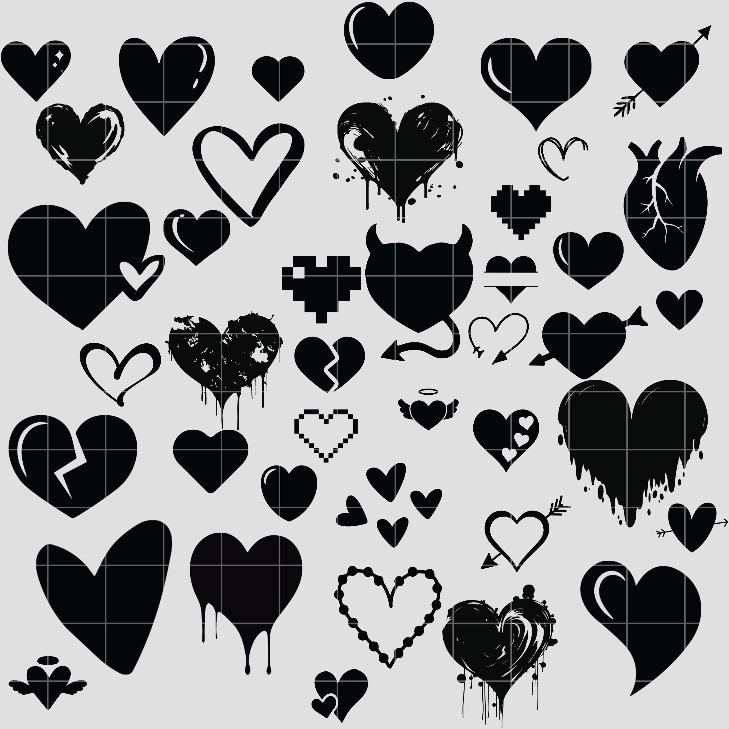 Heart Name Frame SVG Bundle, Heart Svg, Hand Drawn Name in Heart Svg ...