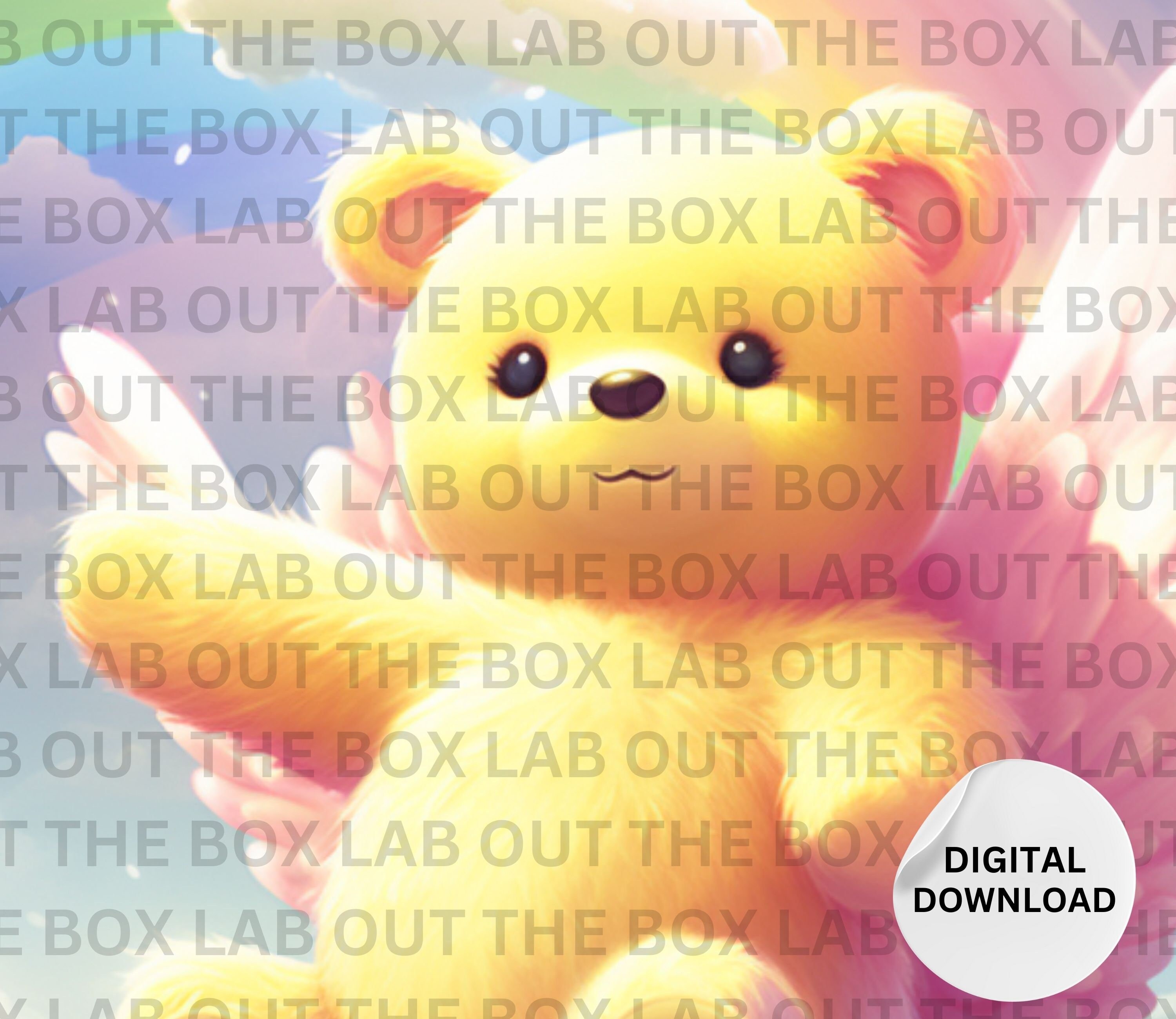 Teddy Bear Wall Art | CARE BEARS POSTER Fan Art Digital Poster Set ...