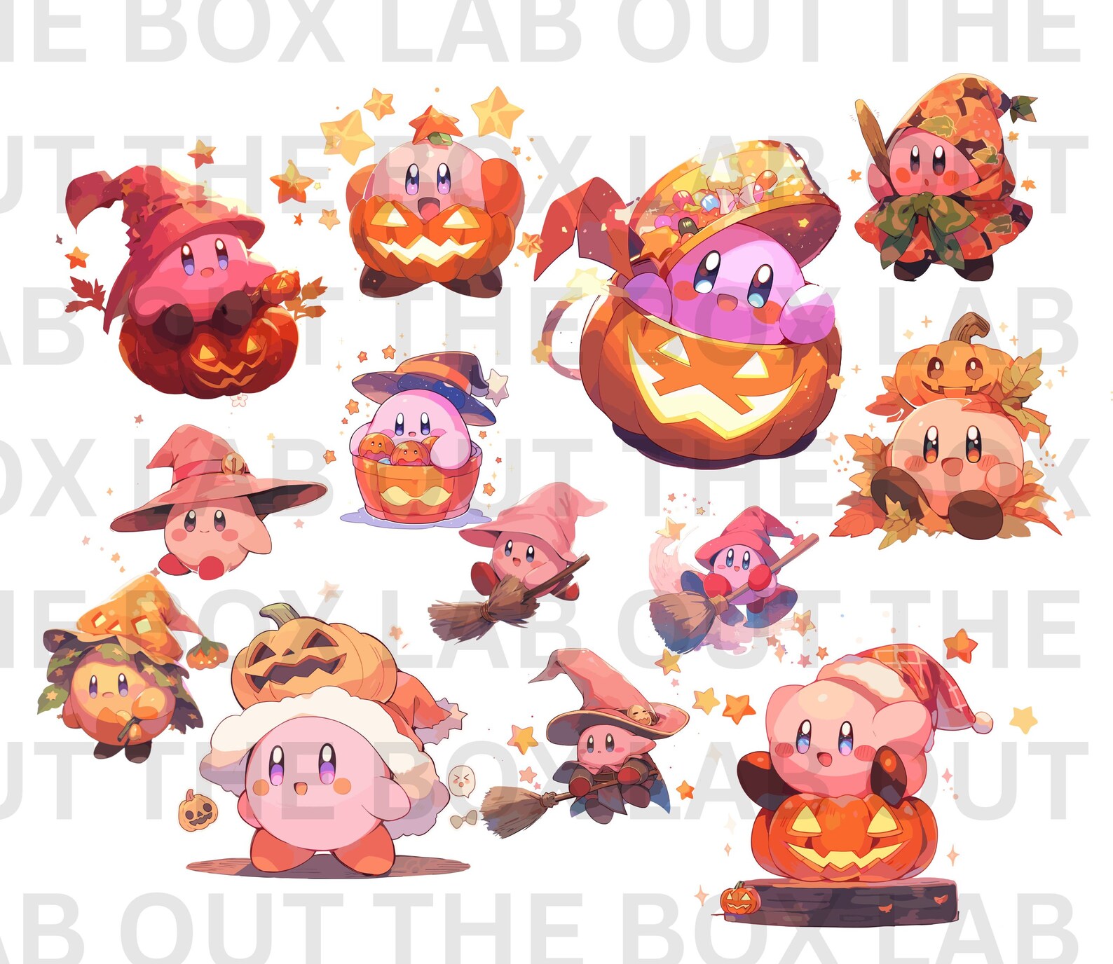 KIRBY SVG, Halloween Svg, Kirby Spooky Svg, Kirby Witches Hat, Emo ...