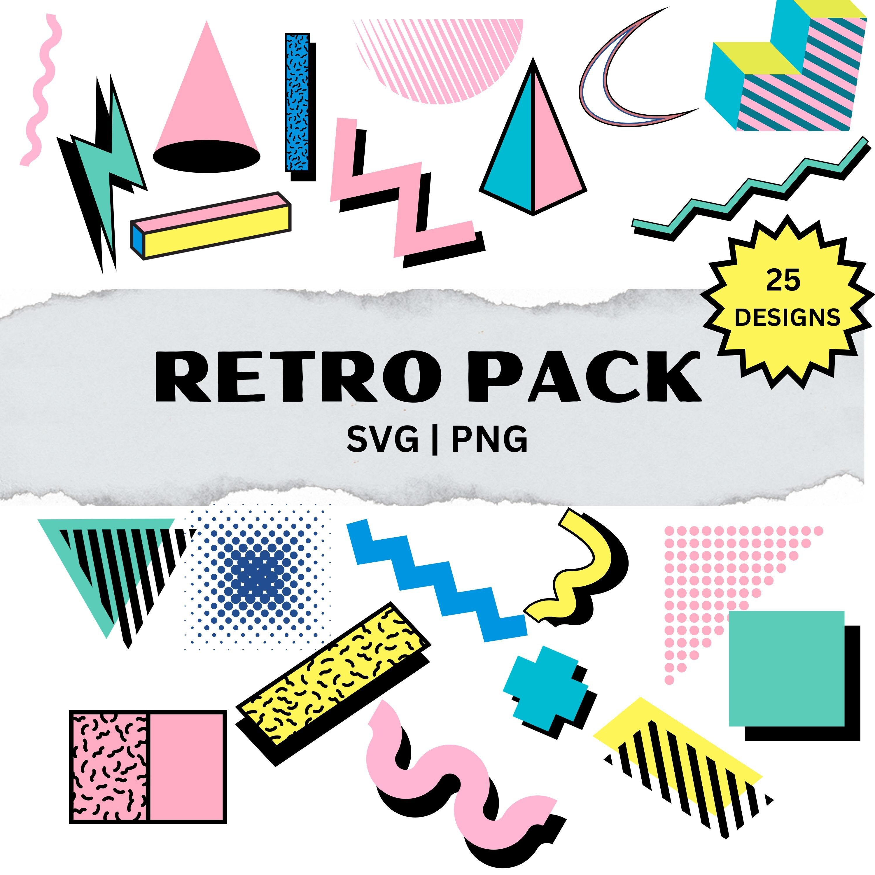 RETRO - SVG | PNG - 25 Pack - Digital Download - Vintage - Collage ...