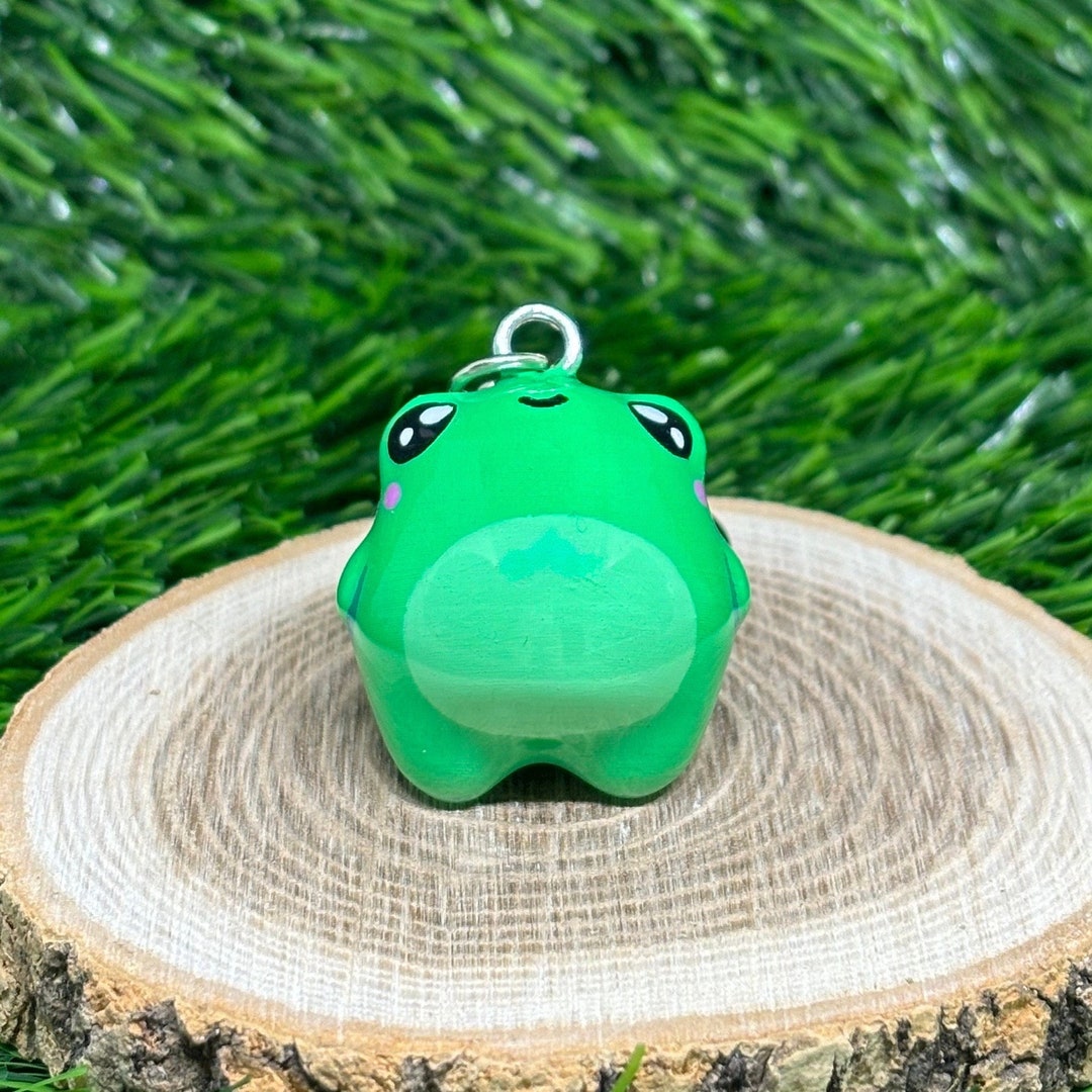 Hand Painted Frog, Pepe, Peepo Keyring, Chunky, Fun Accessory, Perfect ...