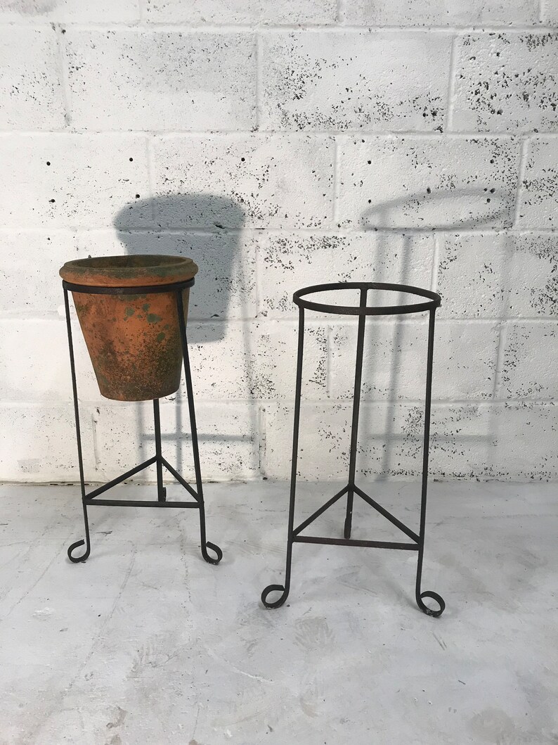 Pair of Wrought Iron Plant Pot Stands - Etsy