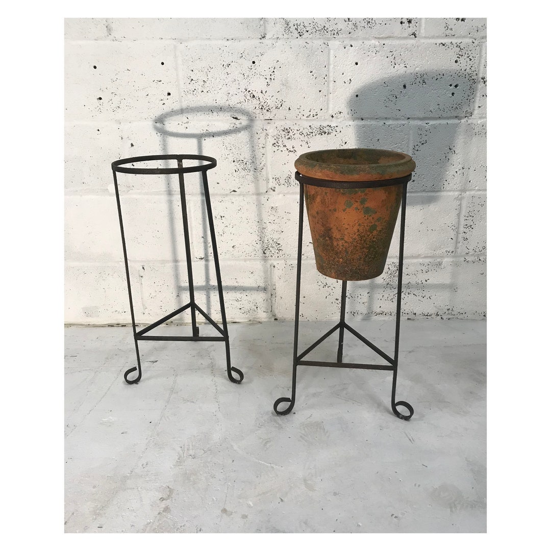 Pair of Wrought Iron Plant Pot Stands - Etsy