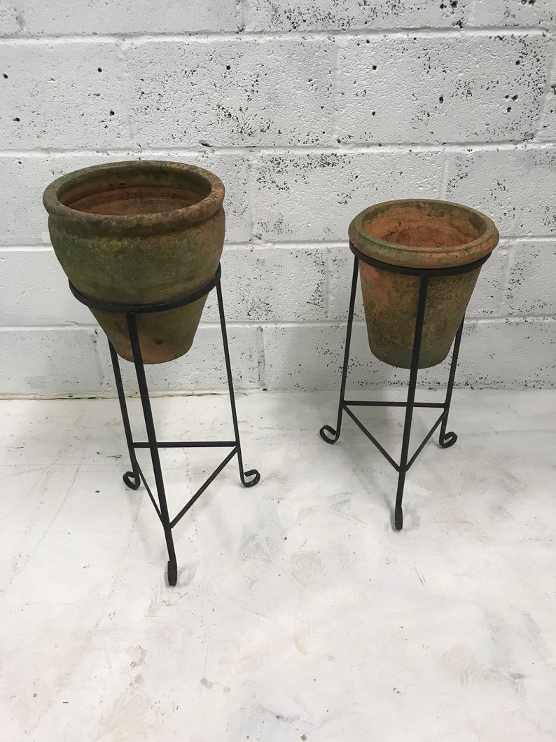 Pair of Wrought Iron Plant Pot Stands - Etsy