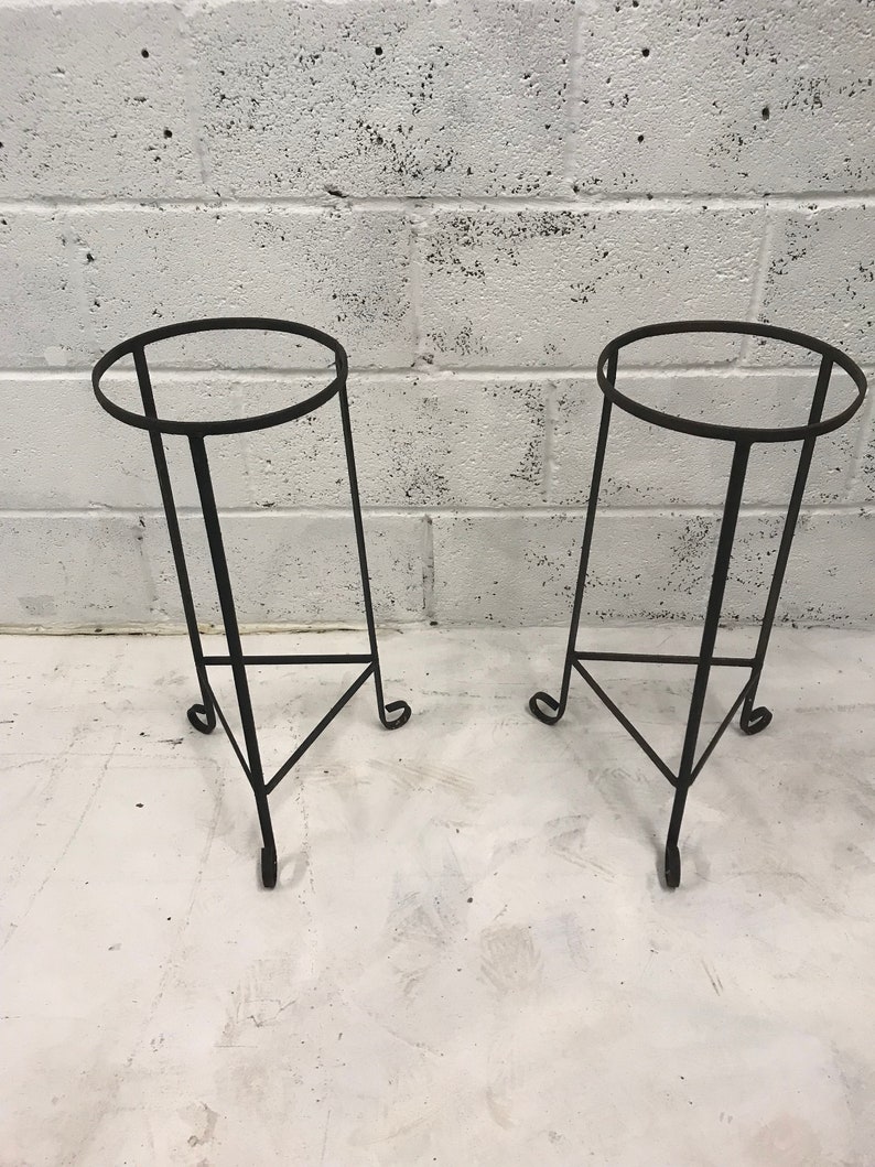 Pair of Wrought Iron Plant Pot Stands - Etsy