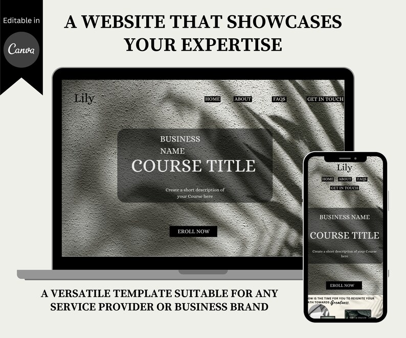 Sales Page Canva Website Template Sales Funnel for Courses, and Coaches ...