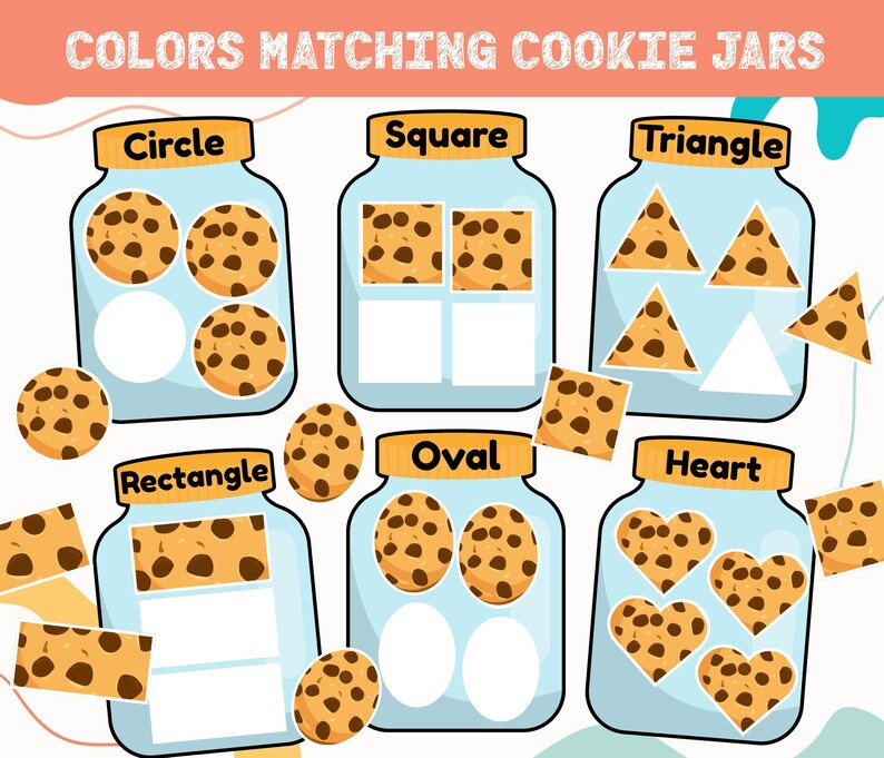 Shape Matching Cookie Printable: Montessori Learning Activity (PDF ...