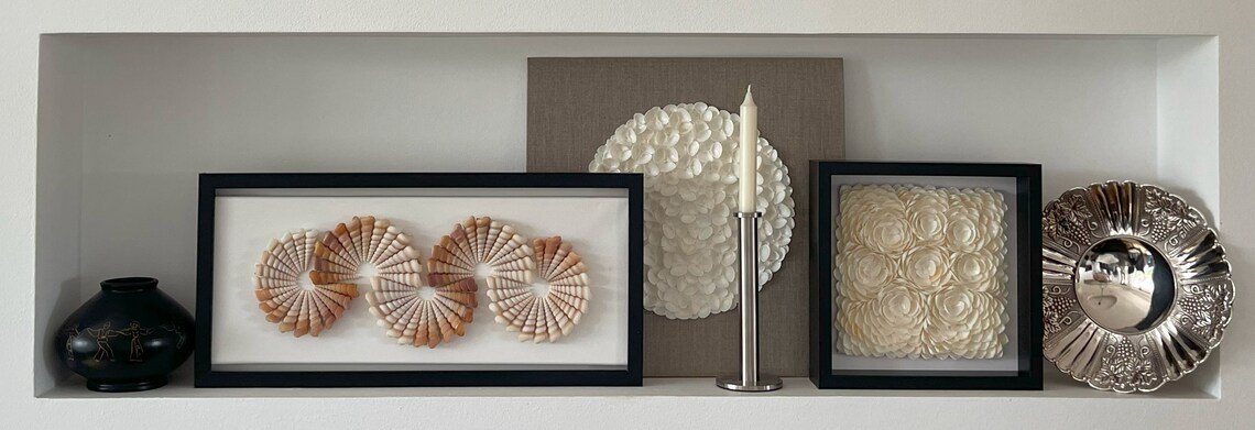Tarantella-shellsshape Shell Art Piece of Art With Embossed Natural ...