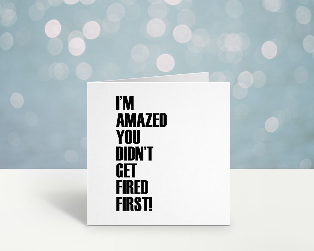 New Job Card | Leaving Card | Funny Congrats Card | Work Colleague Card ...