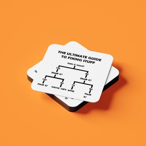 The Ultimate Guide to Fixing Stuff Mug & Coaster, Funny Christmas Gift ...
