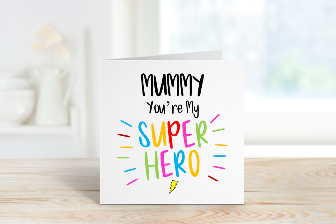 Superhero Mum Card | Mum Card | Card for Her | Mum Birthday Card ...