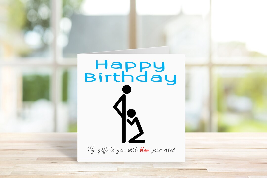 Happy Birthday Card Rude Sexual Innuendo Naughty Card for Him for Her ...